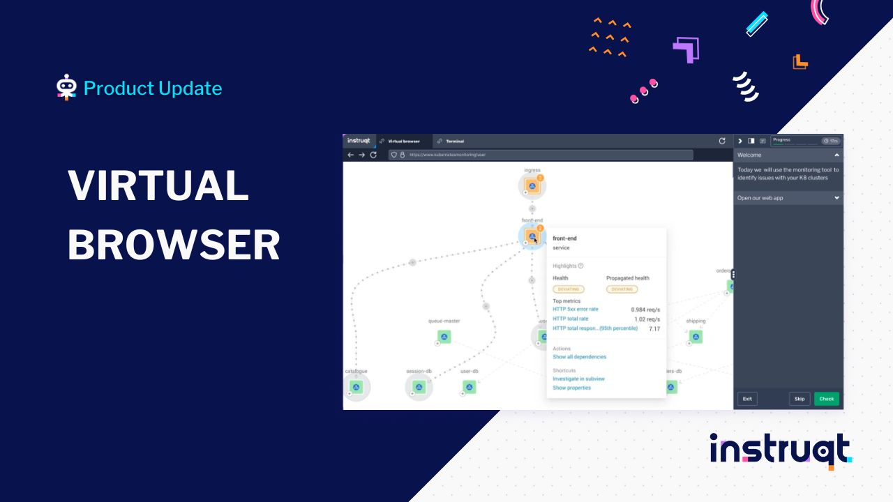 Instruqt launches the virtual browser host Instruqt launches the virtual browser host